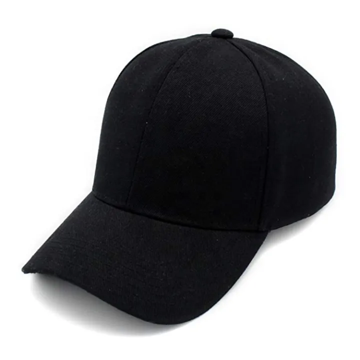 Plain Caps for Adults Sports Caps with Curved Brim Black Cap for Men ...