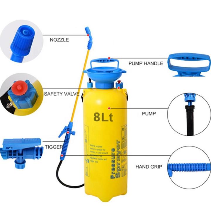 Multi Purpose Water Spray Pressure Type 8 Liter Bottles with Shoulder ...