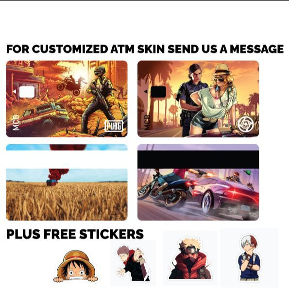 Card Skin Sticker | Custom Video Game Stickers for ATM Card | Daraz.pk