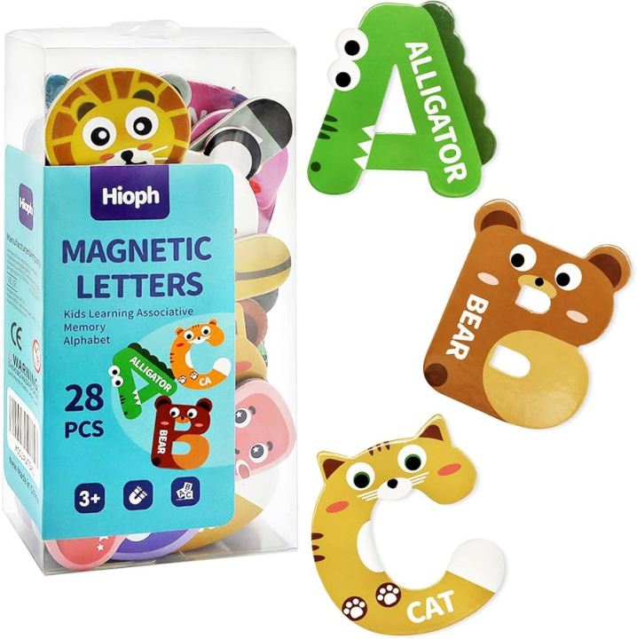 Large Magnetic Letters for Kid Magnets Fridge Animals Alphabet Toys ...