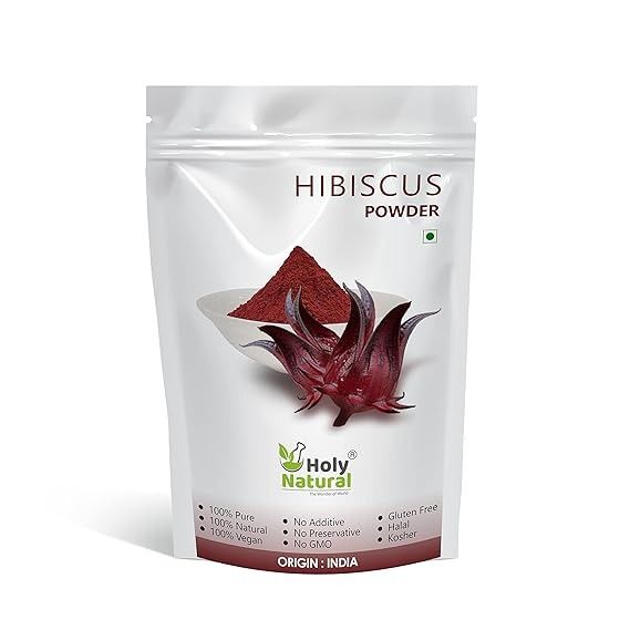 Holy Natural Hibiscus Powder (200gm), Hibiscus Sabdariffa, Rosella ...