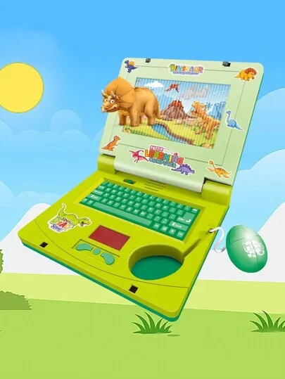 Dinosaur Musical Toy Laptop For Kids With Happy Cheerful Music, Sounds ...