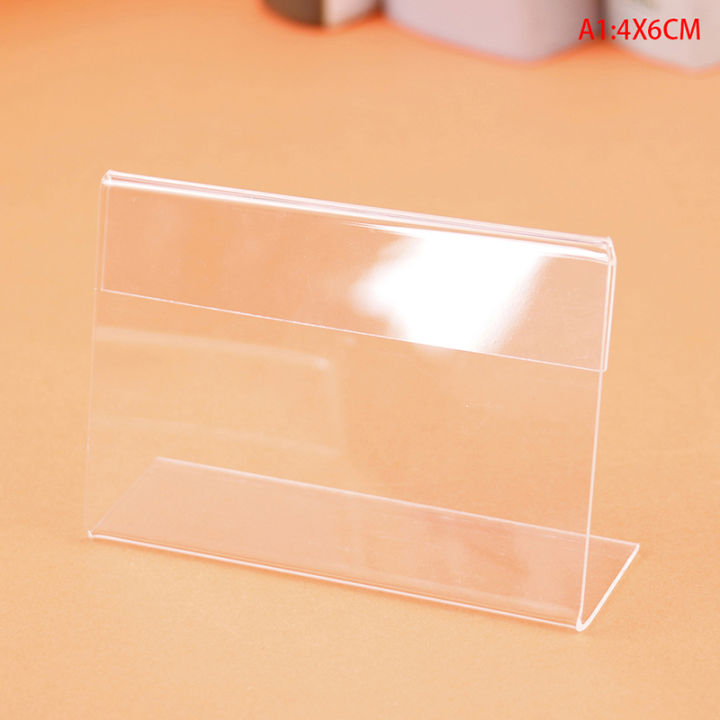 5pcs Acrylic Desk Sign Label Frame Price Tag Display Business Card ...