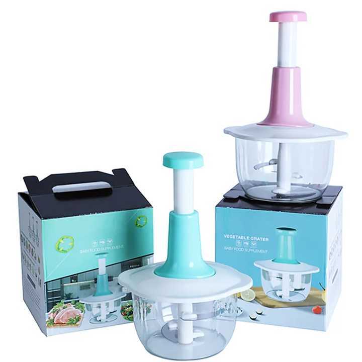 Manual Chopper Hand Mixer mini Blender Grinder Kitchen Large Capacity ...