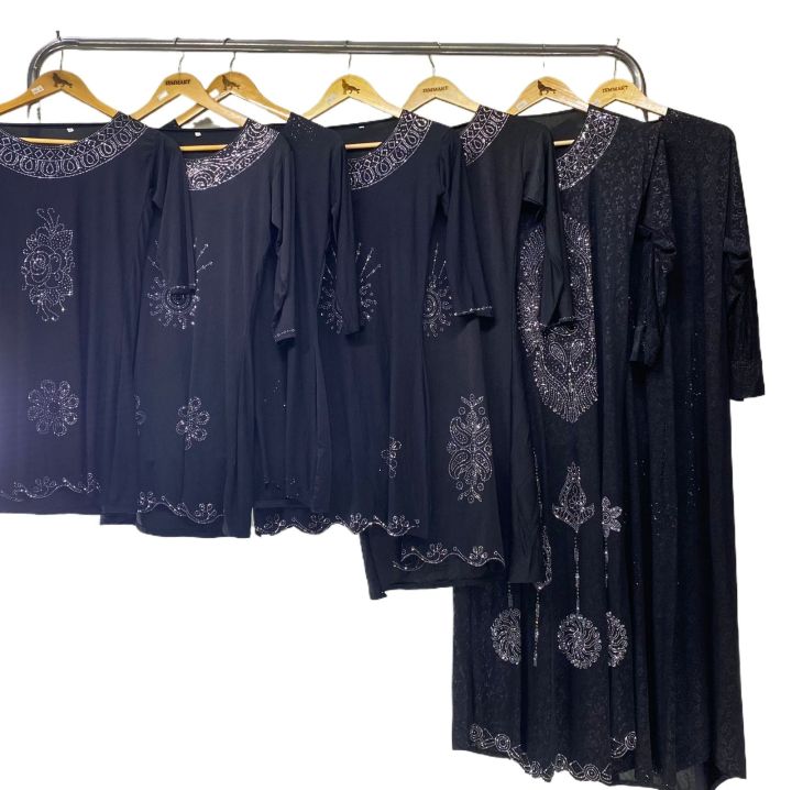 Stylish Black Jersey Abaya for Kids - Perfect for Bacha Parties | Daraz.pk