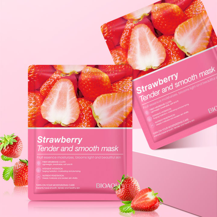 Bioaqua Strawberry Tender And Smooth Face Sheet Mask | Daraz.pk
