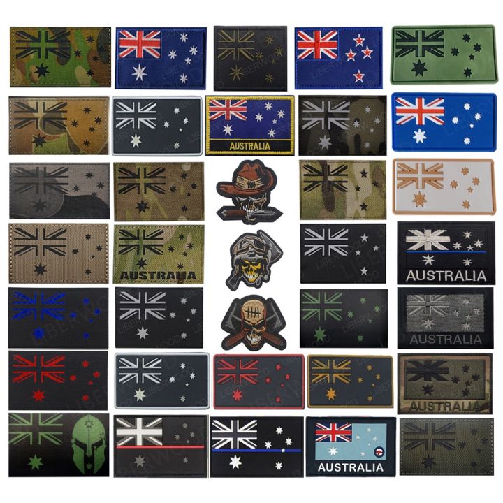 Oceania New Zealand Australia Flag Infrared Reflective IR Patch PVC ...