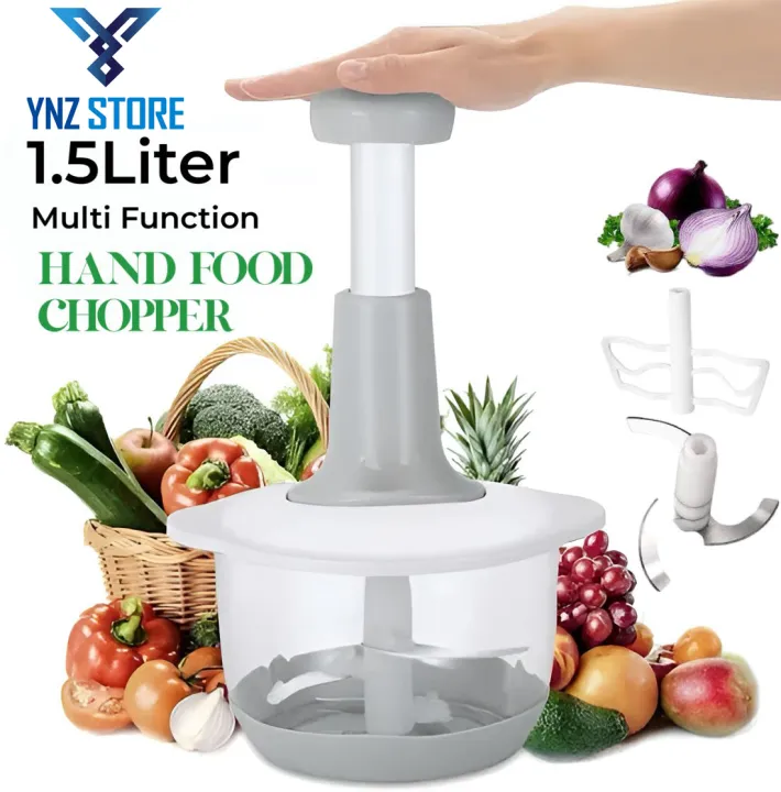 YNZ Store Offer Hand chopper Manual Food Chopper, 1.5L Speedy Chopper ...