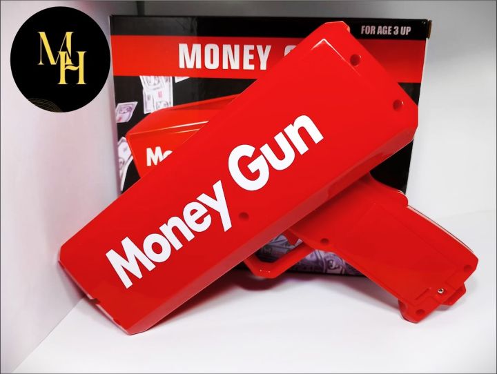 Rain Money Gun Paper playing Machine Toy Gun Money Gun with 100 Pcs ...