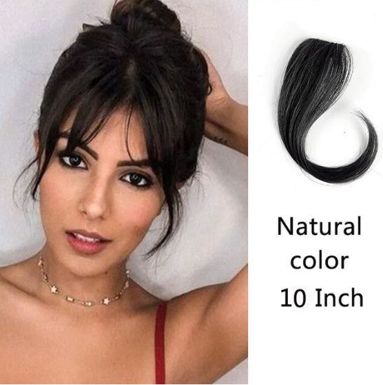 Synthesis Wig Middle-part Bangs Hair Extensions Clip In Forehead ...