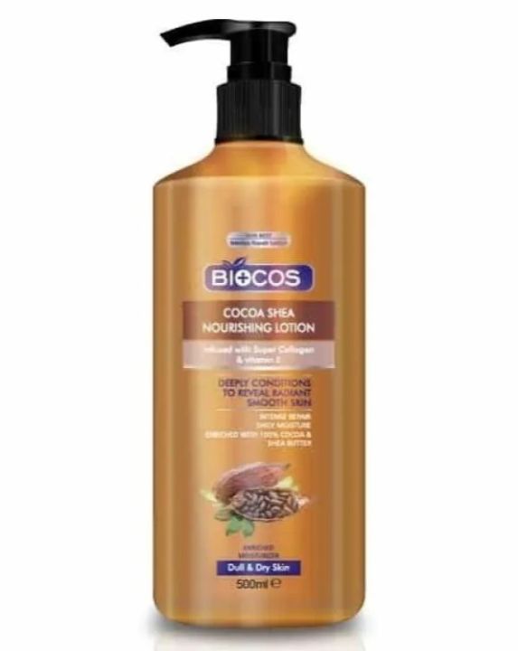 Biocos Cocoa Shea Nourishing Body Lotion Non Greasy 500ml | Daraz.pk