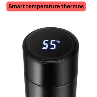 Smart LED Temperature Water Bottle – 500ml Stainless Steel Vacuum Flask | Hot & Cold Insulated ...