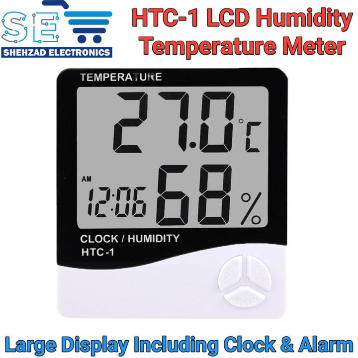 HTC-1 HTC-2 Digital Thermometer Hygrometer Electronic LCD Temperature ...