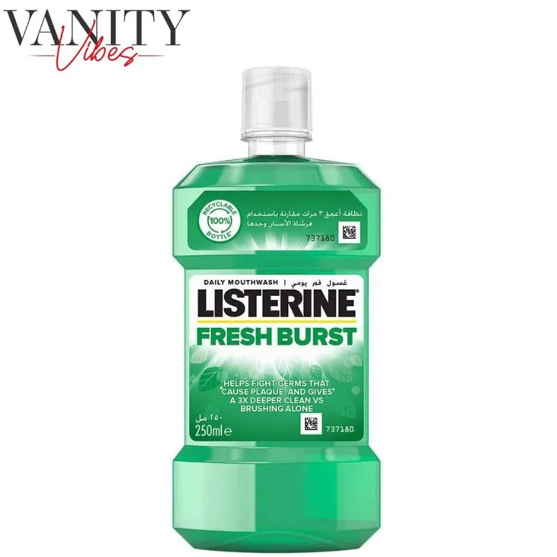 Listerine Fresh Burst Antiseptic Mouthwash 250ml Powerful Germ ...
