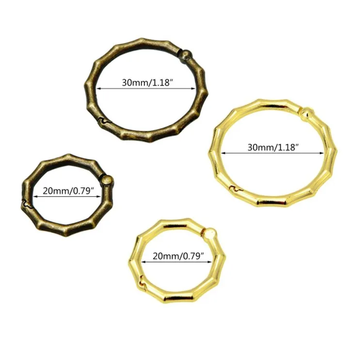 Vintage Binding Ring Hinged Book Binder Ring Loose Leaf Rings Key Metal ...