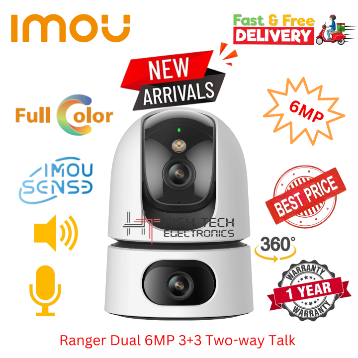 IMOU Ranger Dual 6MP / 3+3 Two-way Talk 360° P&T Indoor Full Color ...