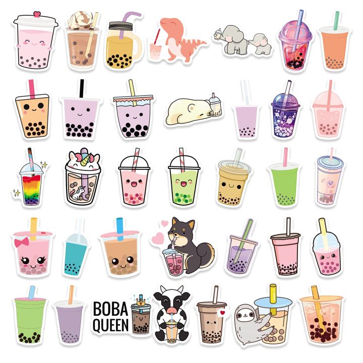 Funny Juice glasses Stickers for Mobile - For laptop - Cute Kawai ...