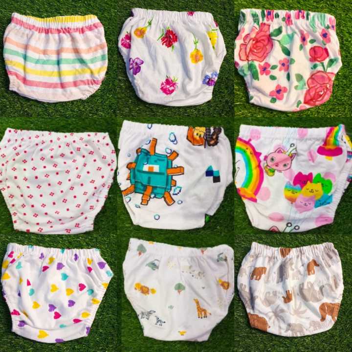 pack of 12- kids Soft Cotton chaddi Panties with Elastic Waist & Leg in ...