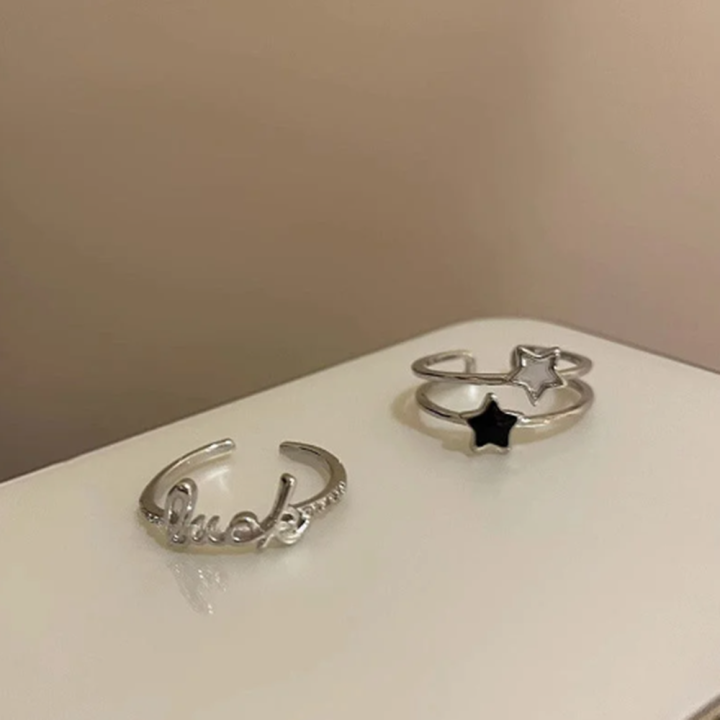 U Shape Star ring Delicate Alloy Index finger ring Unique design ring ...