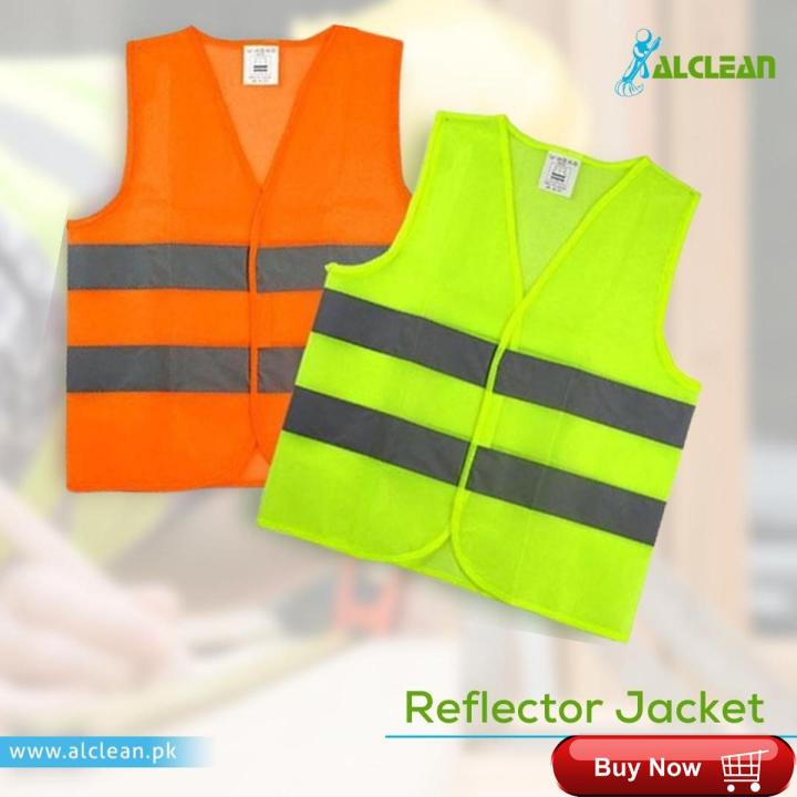 AlClean Safety Vest Reflector Jacket with Reflective Strips | Daraz.pk