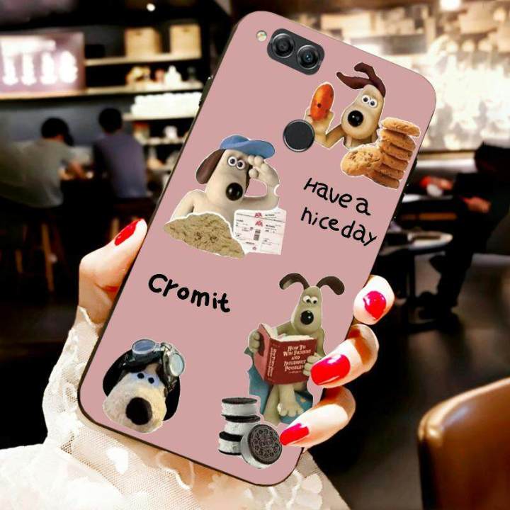 For Honor 7x Back Cover Case Fashion Cartoon Hand Dog Soft Silicone ...
