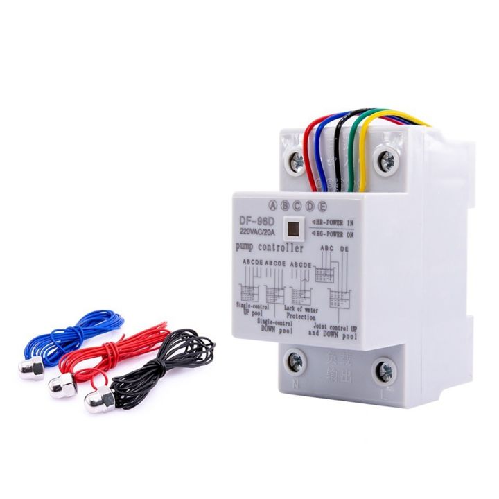 ZOROOM DF-96D Automatic Water Level Controller Switch 20A 220V Water Tank Liquid Level Detection ...