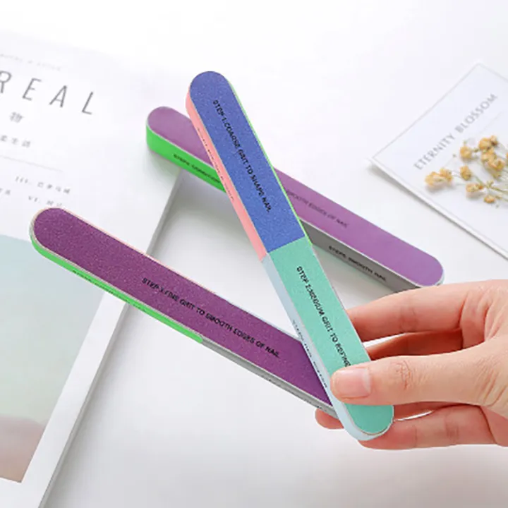 1Pcs Nail Buffer Sponge Block Buffing Nail File Manicure 7Sided Nail ...
