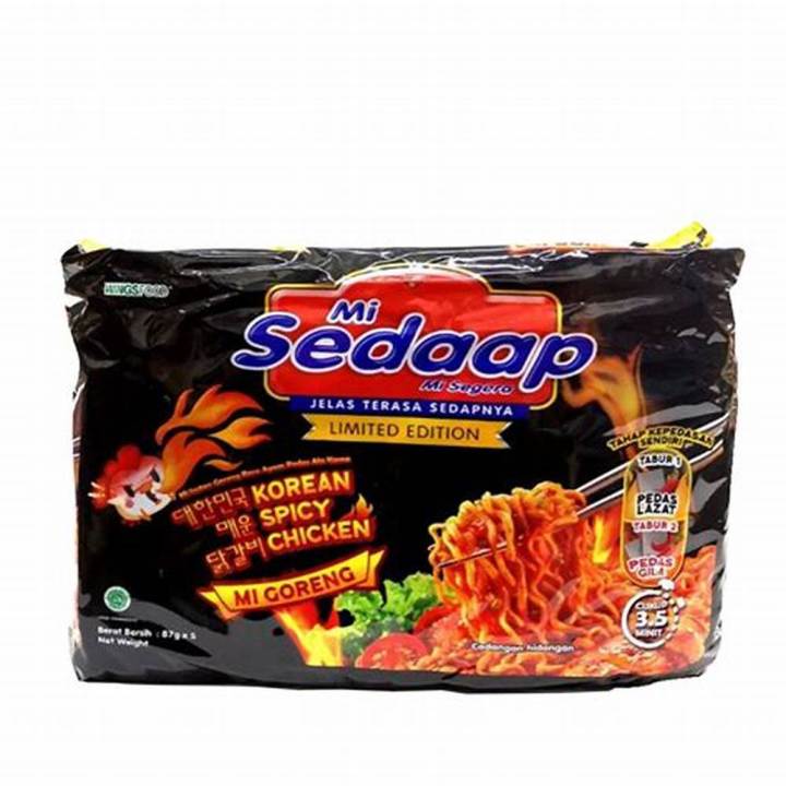 Sedaap Korean Spicy Chicken Instant Noodles Family Pack (87g X5) | Daraz.pk