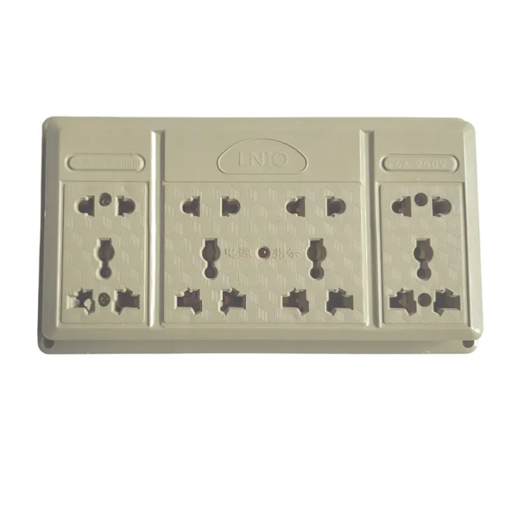 Extension Board with 8 Sockets (4 simple + 4 universal sockets) Wall ...