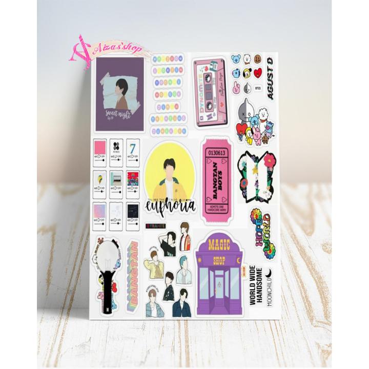 Bts kpop sticker sheet uncut | Daraz.pk