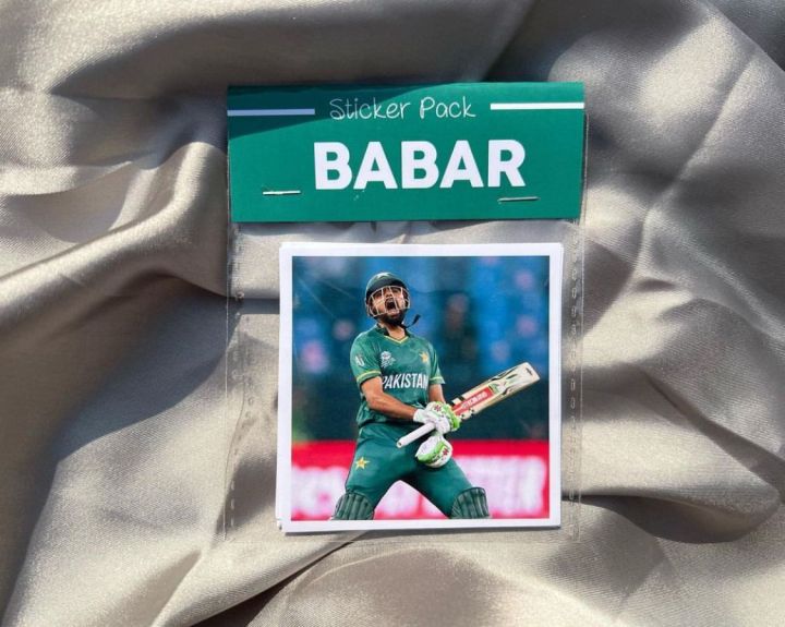 Babar Azam Sticker Pack - Water Proof Stickers | Daraz.pk