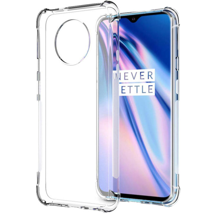OnePlus 7T Back Cover Transparent Extra Bumper Anti Shock Soft Crystal Clear Cover For OnePlus ...