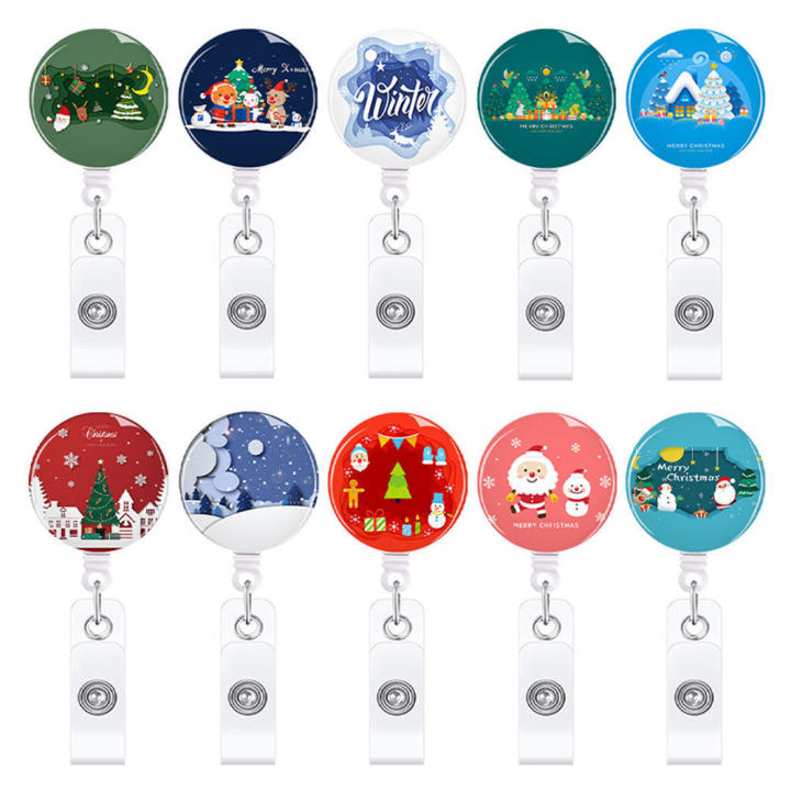 Badge Holder Accessories Student ID Card Holder Christmas-themed Badge ...