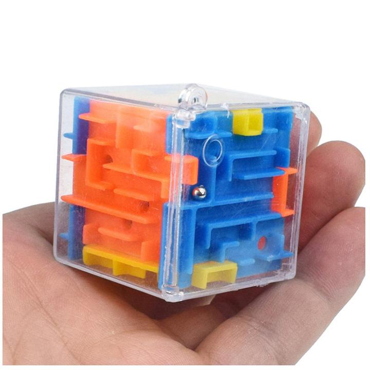 Kids Portable Mini 3D Maze Fingertip Cube Educational Toy / Rotating ...