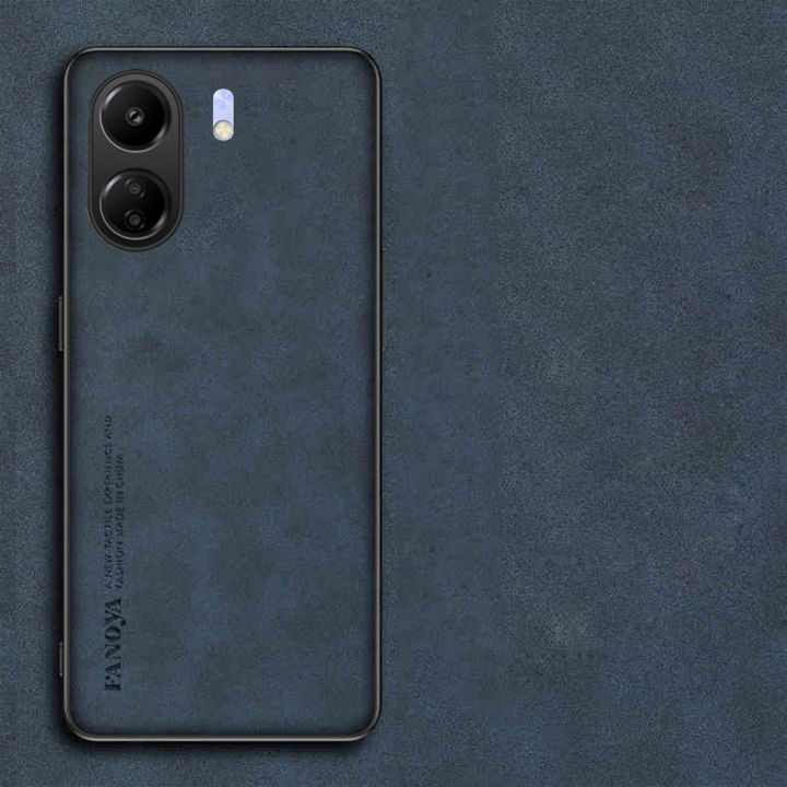 For Xiaomi Poco C65 Case Blended Matte Soft Shell Wool Texture Design ...