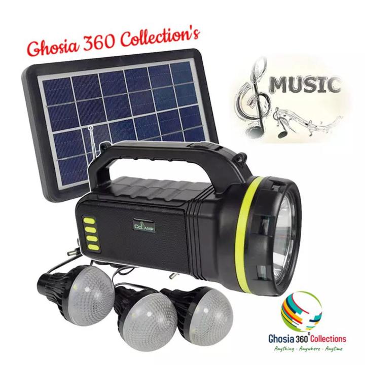 10W Camping Emergency Solar Lightning System With 3 Bulbs Set Bluetooth ...