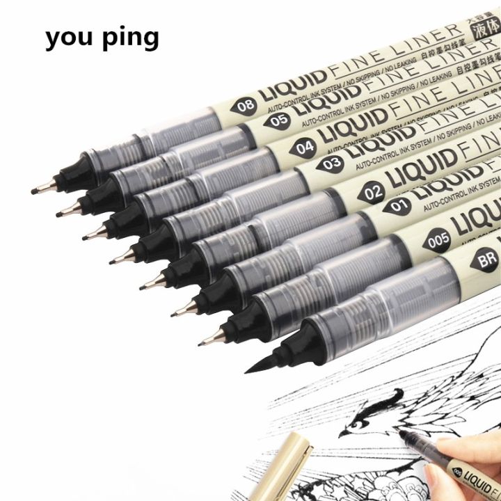 New Big Capacity Waterproof Ink Art Markers Brush Pen Sketch Drawing ...