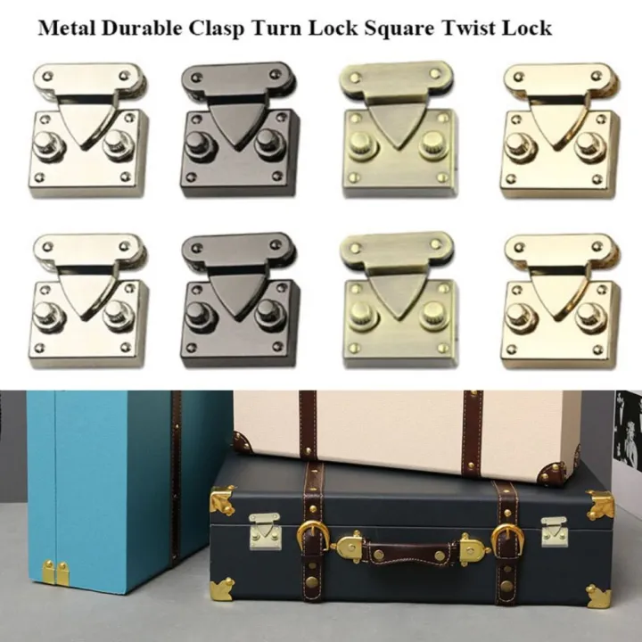 New Metal Clasp Lock Durable 4 Colors Turn Lock Purse Luggage Hardware ...
