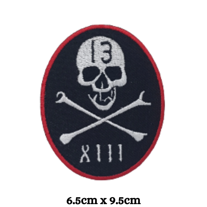 Skull Face Embroidered Iron-On Patch Easy to Apply Perfect for Clothes ...