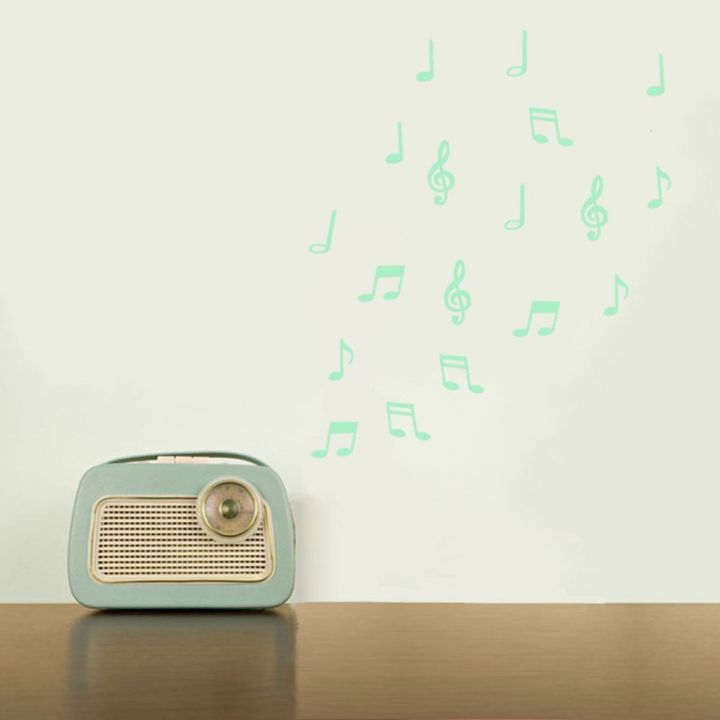Mural, for Kid's Wall Decor Wall Stickers Glow In The Dark Musical Note ...