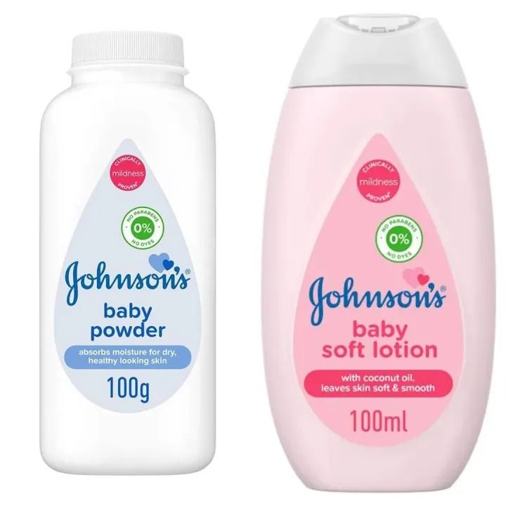 Pack of 2 - Johnson’s Baby Lotion + Powder (100g) | Daraz.pk