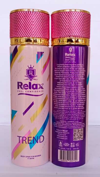 Relax Feel Confidence Body Spray 200 ml ( Trend ) | Daraz.pk