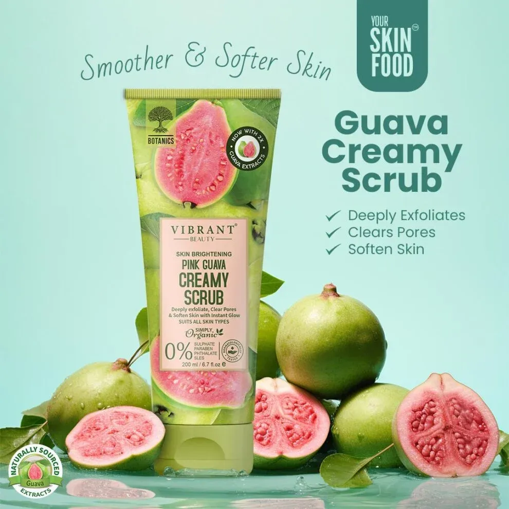 Vibrant Beauty Pink Guava Creamy Scrub, 200ml – Brightens & Revitalizes ...