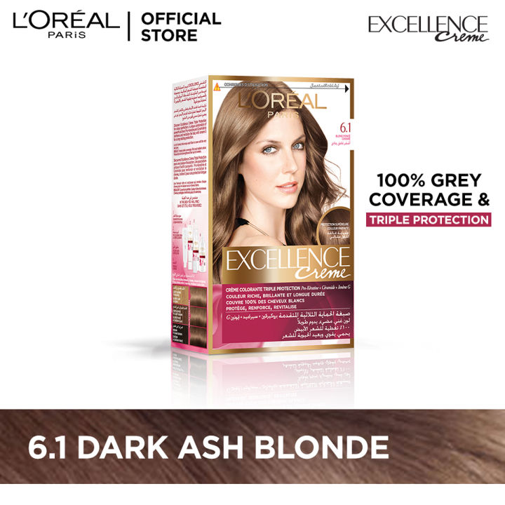 Vegas L'Oreal Paris Excellence Cream Hair Color - 6.1 Dark Ash Blonde ...