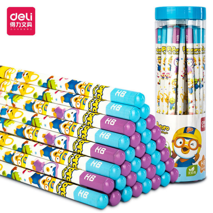 Deli Pororo Student Writing PencilHBTriangle Pole Pencil Beginner ...