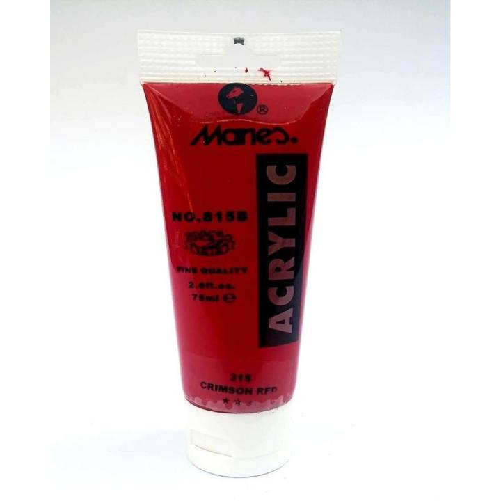Maries Acrylic Paints Tubes - Crimson Red - 75 ml | Daraz.pk