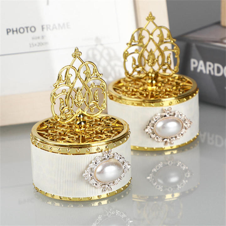 Gold Candy Boxes Wedding Party Gift Box Baby Shower Display Pagoda ...