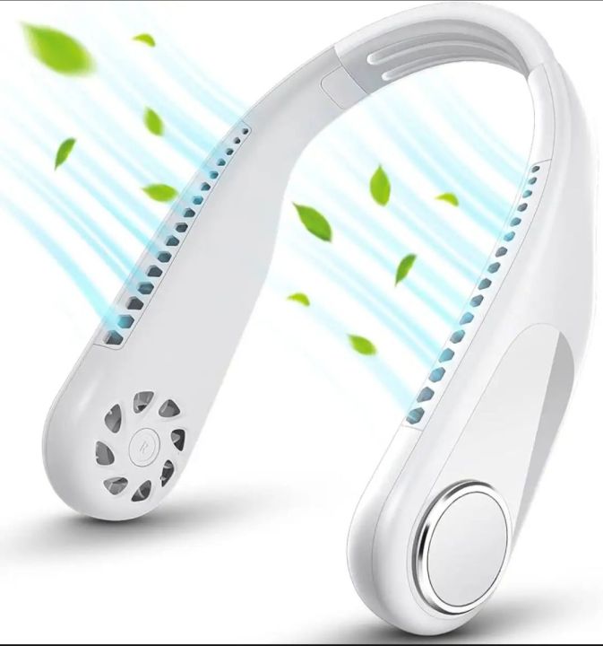 Leafless hanging neck fan, Portable neck fan, Turbo hands free wearable ...
