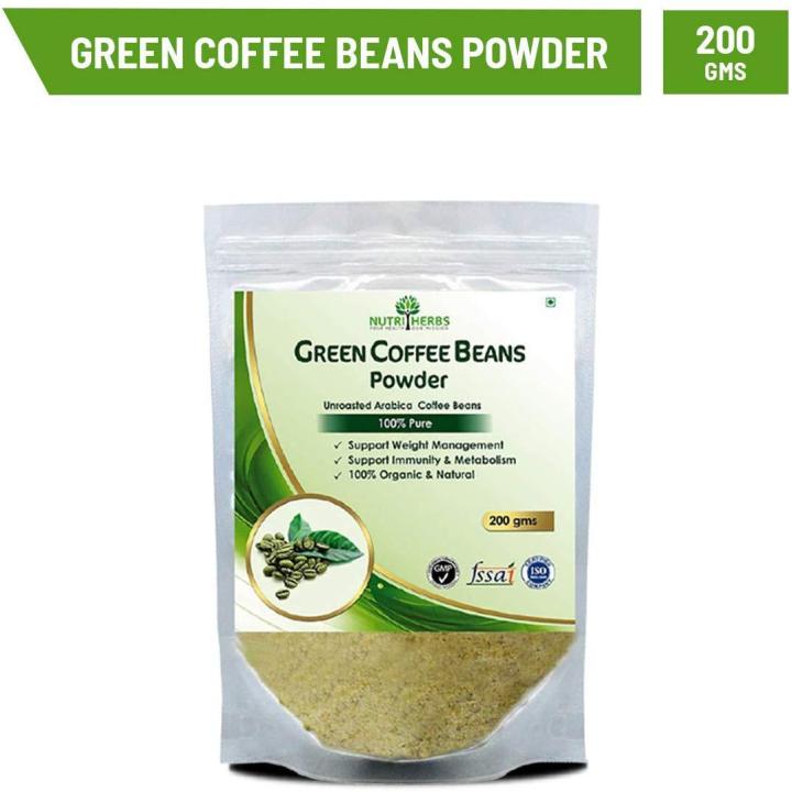 Nutriherbs 100% Pure And Natural Green Coffee Beans Powder - 200Gm ...