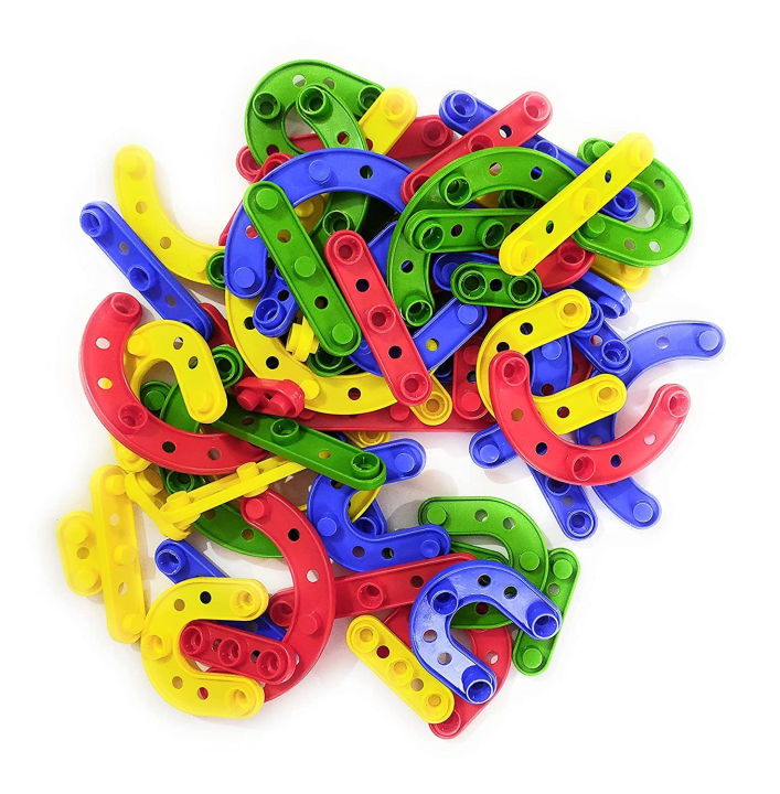 40 Pcs Interlocking Linking Stick Building Blocks Toy Set Creative ...